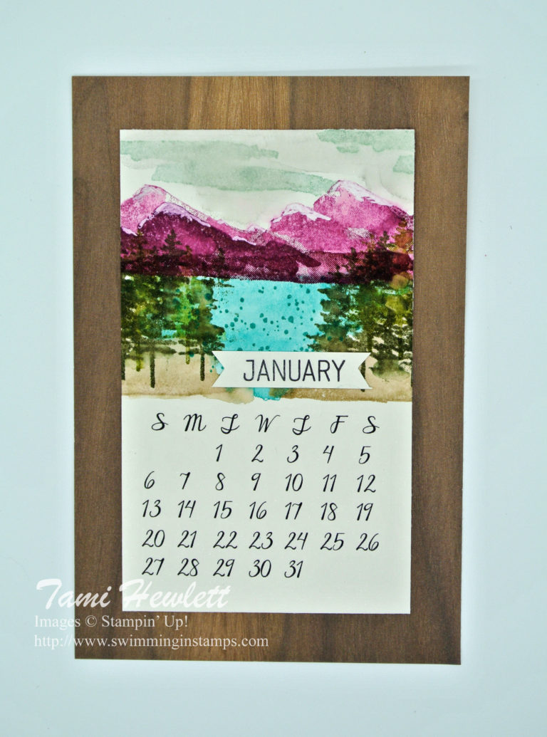 January 2019 Desktop Calendar | Swimming In Stamps