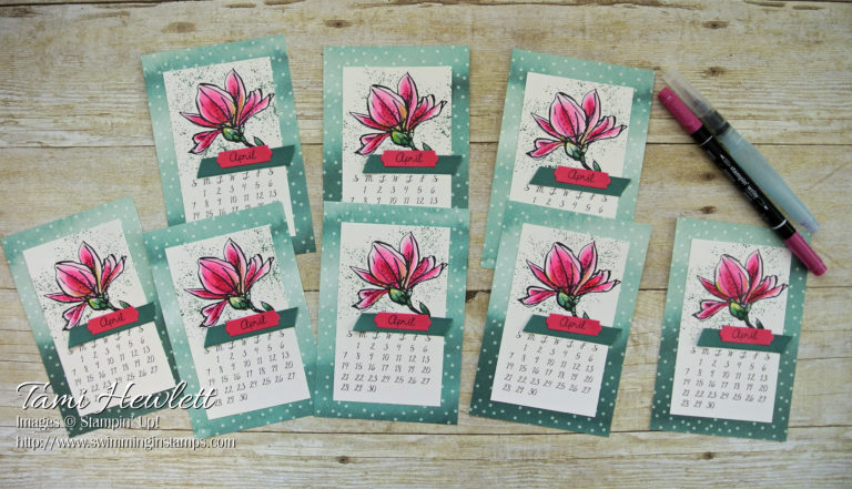 April 2019 Desktop Calendar | Swimming In Stamps