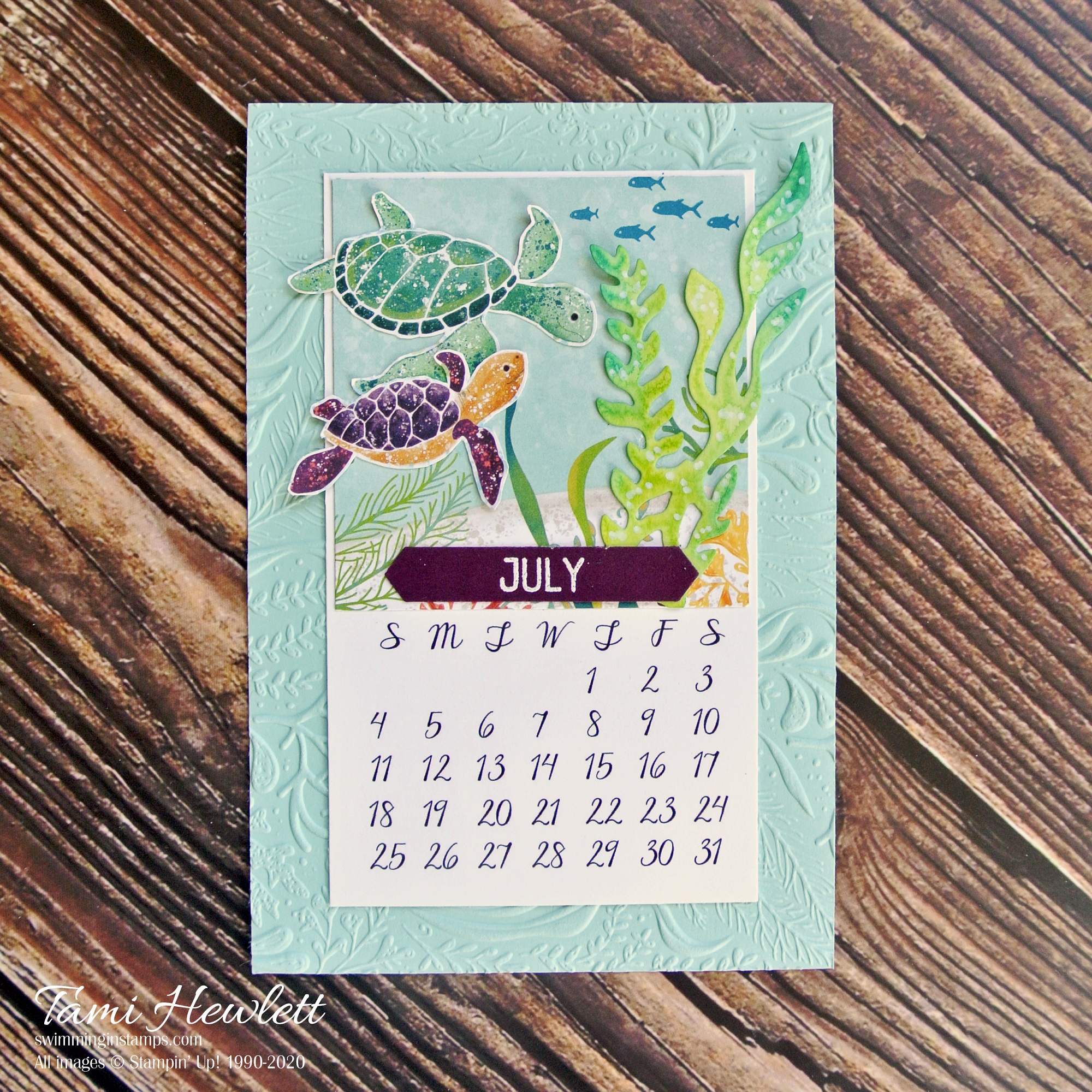 2021 Desktop Calendars - July & August | Swimming In Stamps