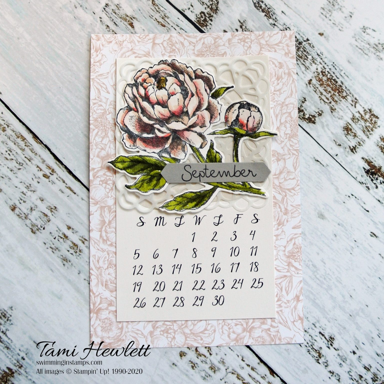 Desktop Calendars – September & October | Swimming In Stamps