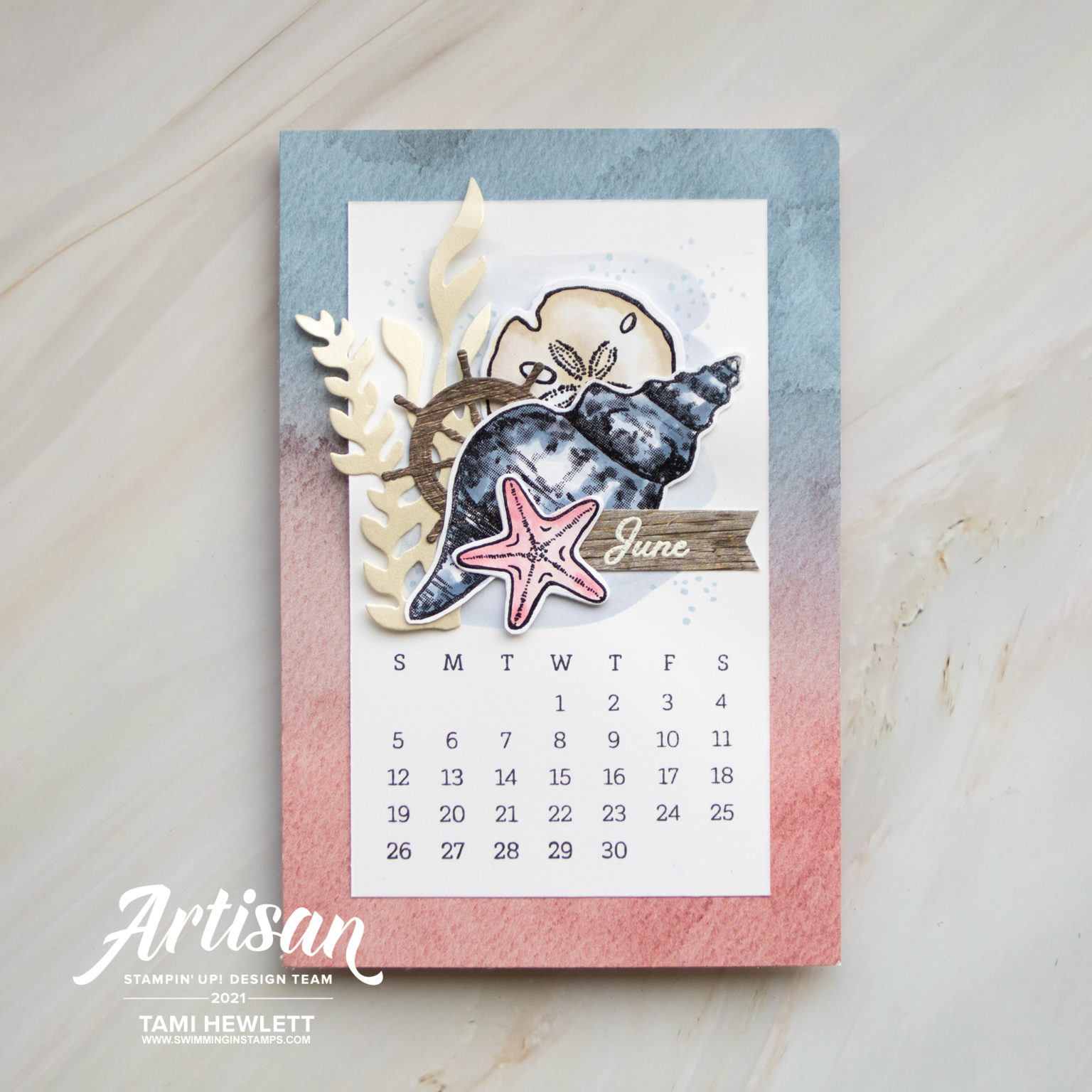 Desktop Calendars — June 2021 | Swimming In Stamps