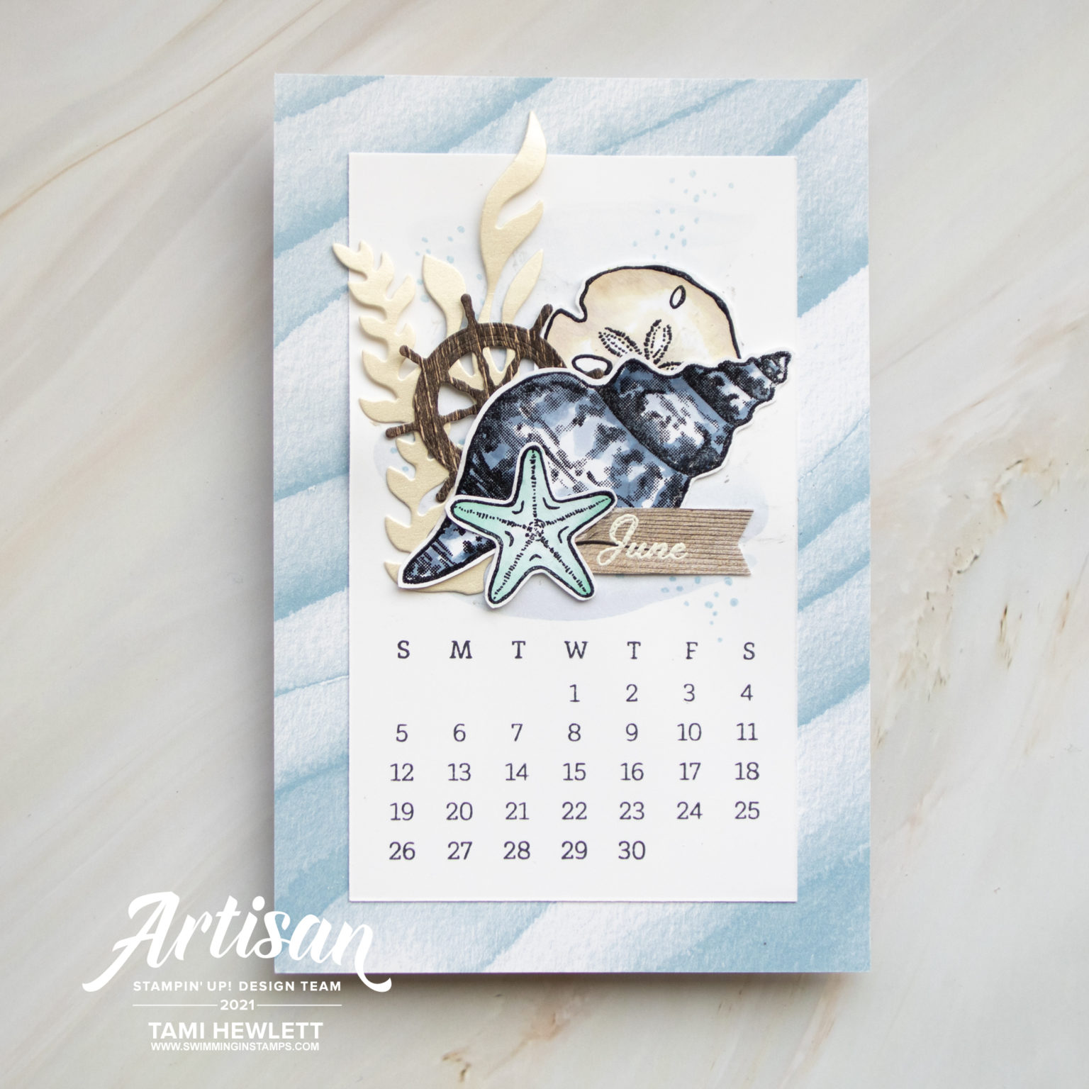 Desktop Calendars — June 2021 | Swimming In Stamps