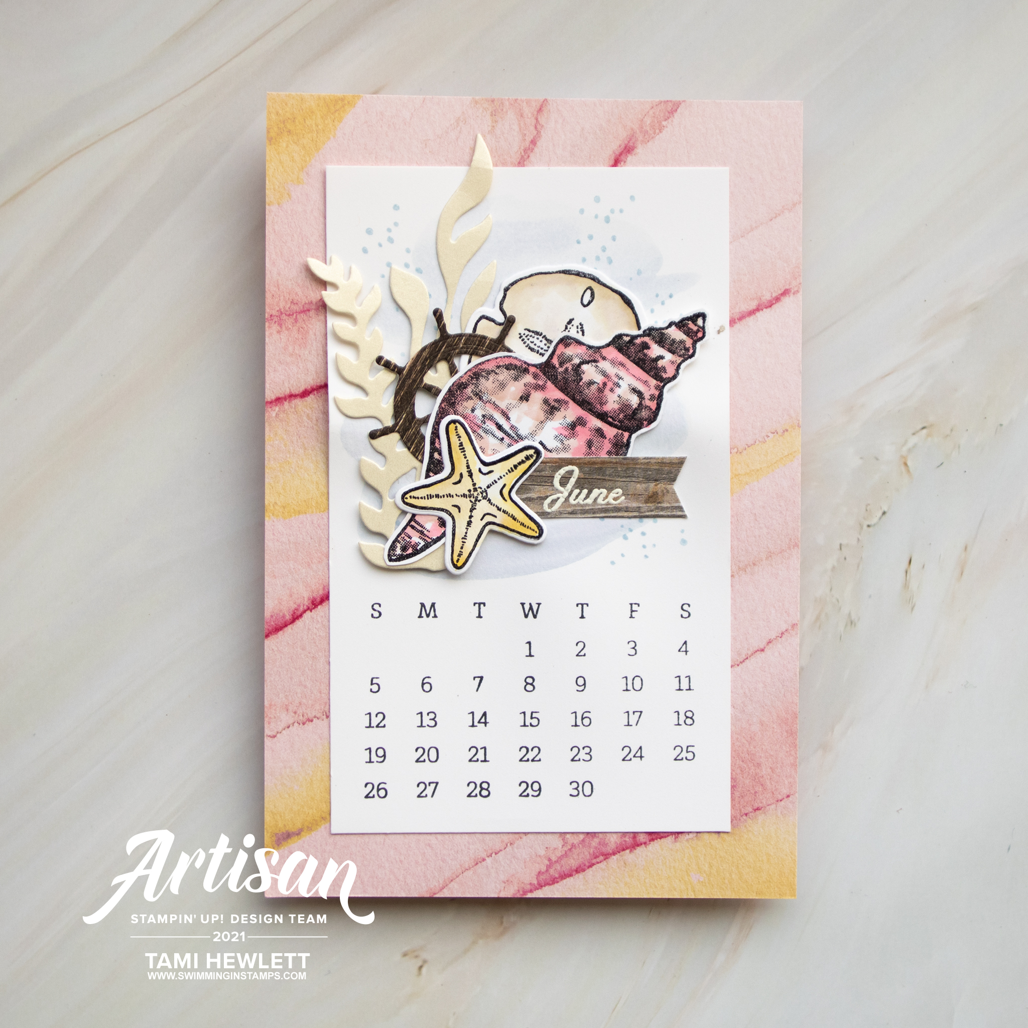 Desktop Calendars — June 2021 | Swimming In Stamps