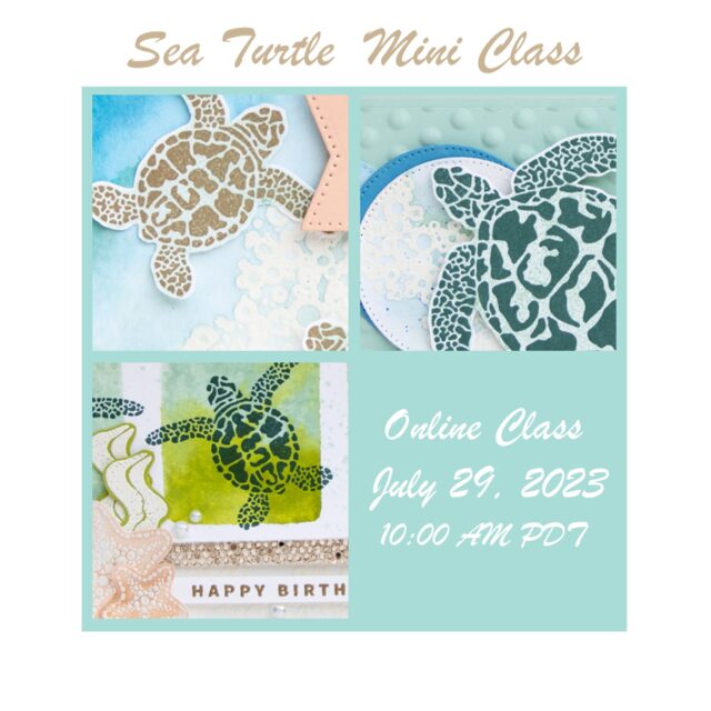 Online Class Update / Sea Turtle Mini Class | Swimming In Stamps