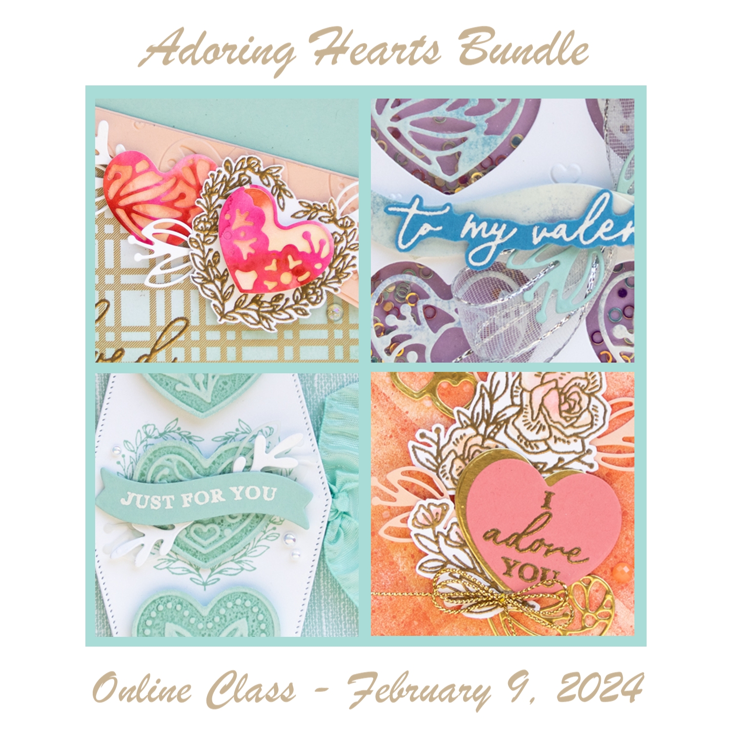 Adoring Hearts Bundle Online Class | Swimming In Stamps