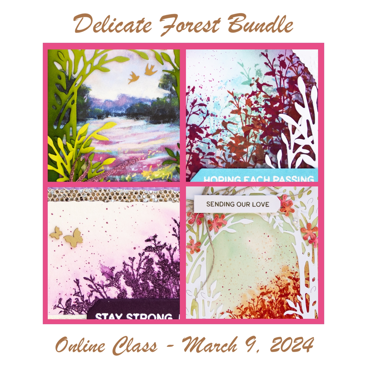 Delicate Forest Bundle Online Class! | Swimming In Stamps